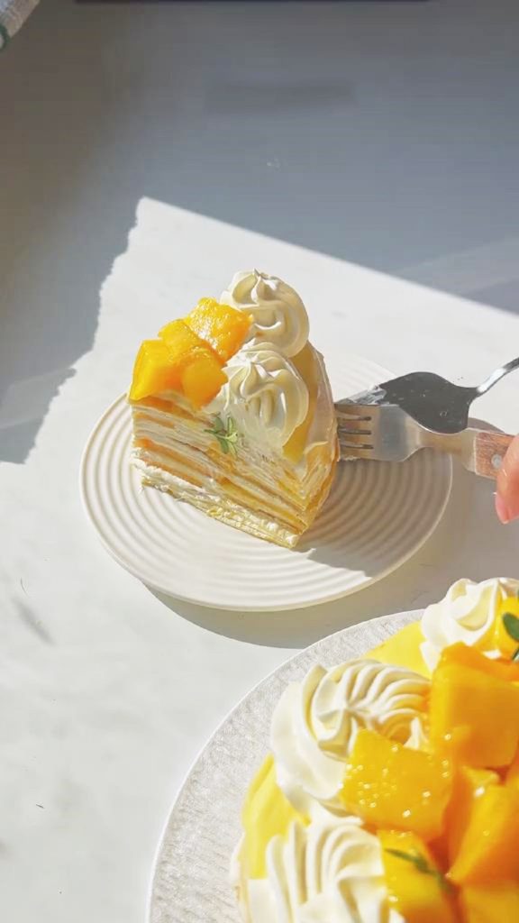 Mango Crepe Cake Recipe - Cafe Deluxe