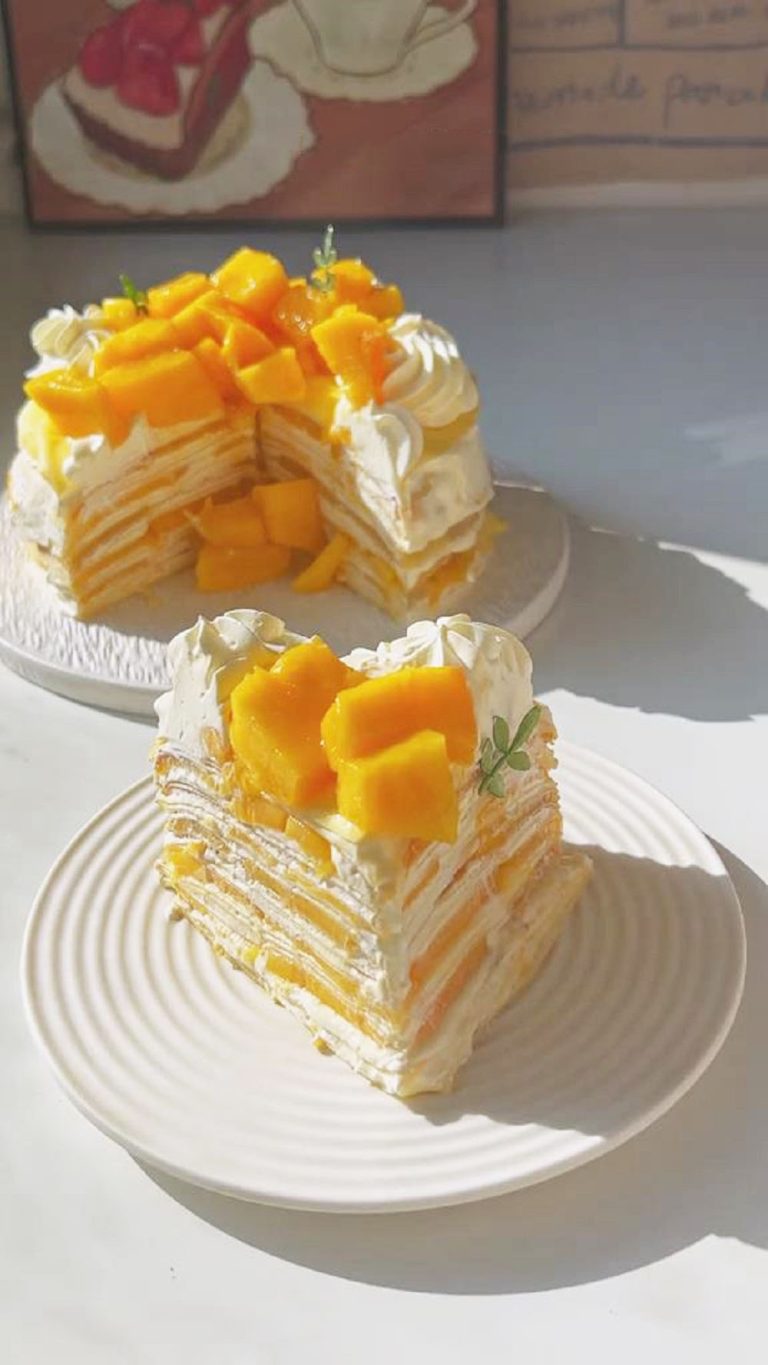 Mango Crepe Cake Recipe - Cafe Deluxe