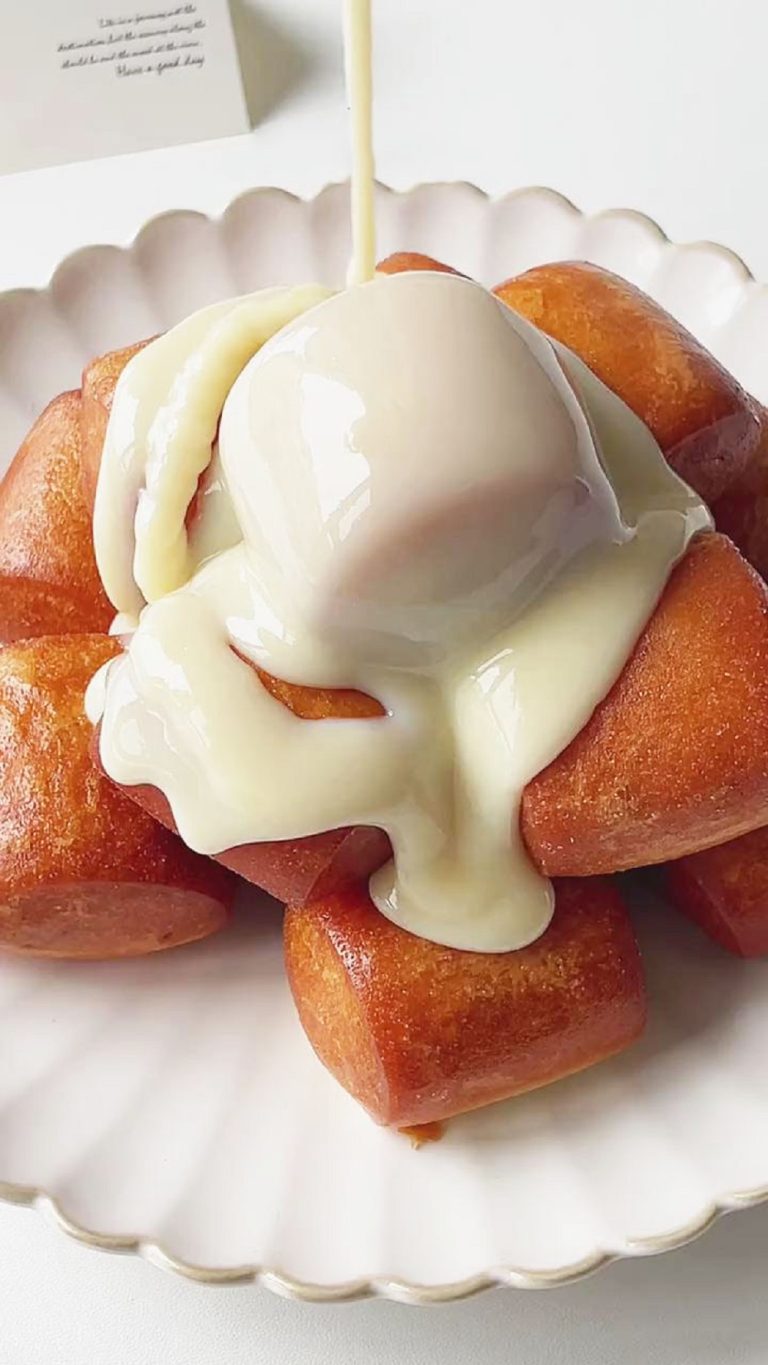 Fried Mantou with Sweetened Condensed Milk - Cafe Deluxe